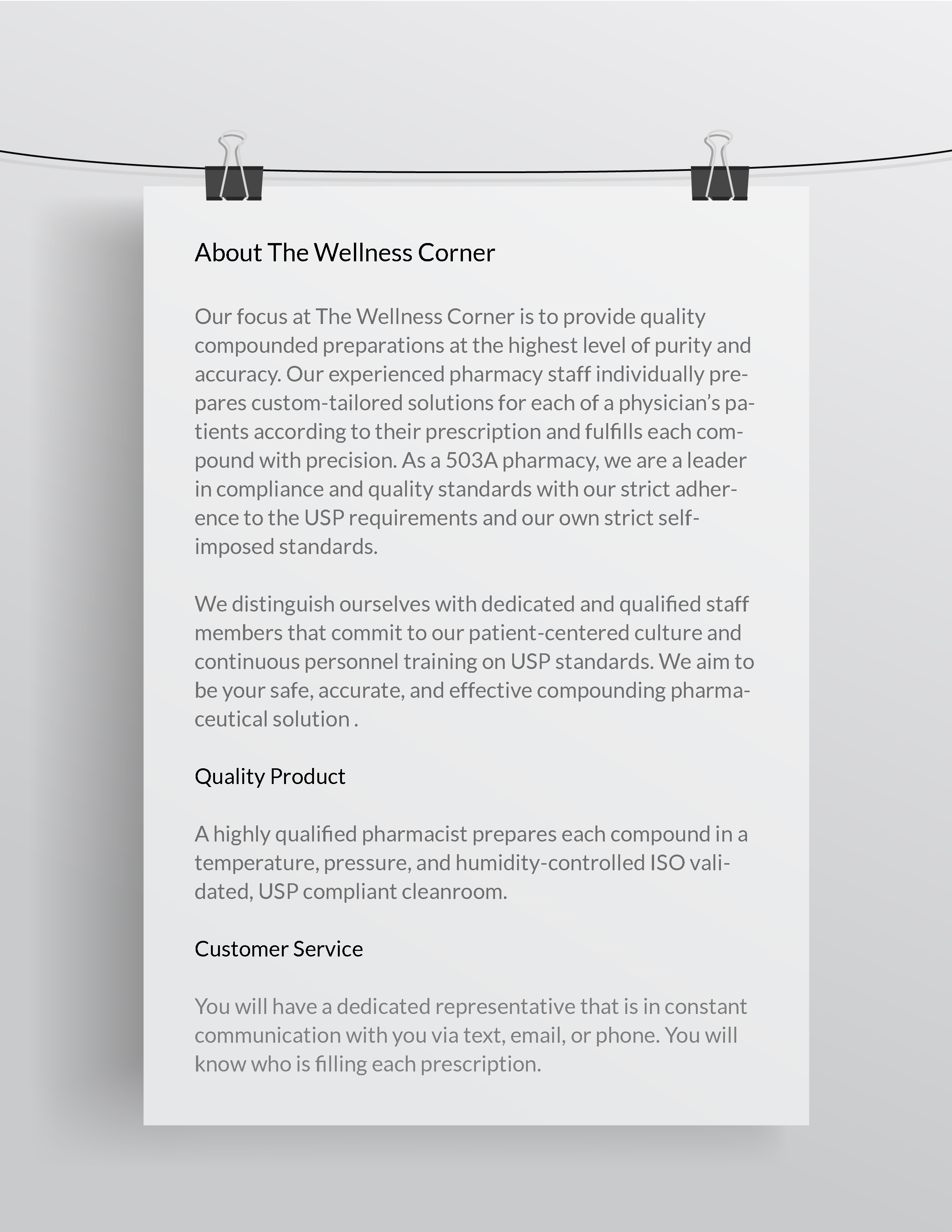 The Wellness Corner Brochure - Meredith Kisow Portfolio