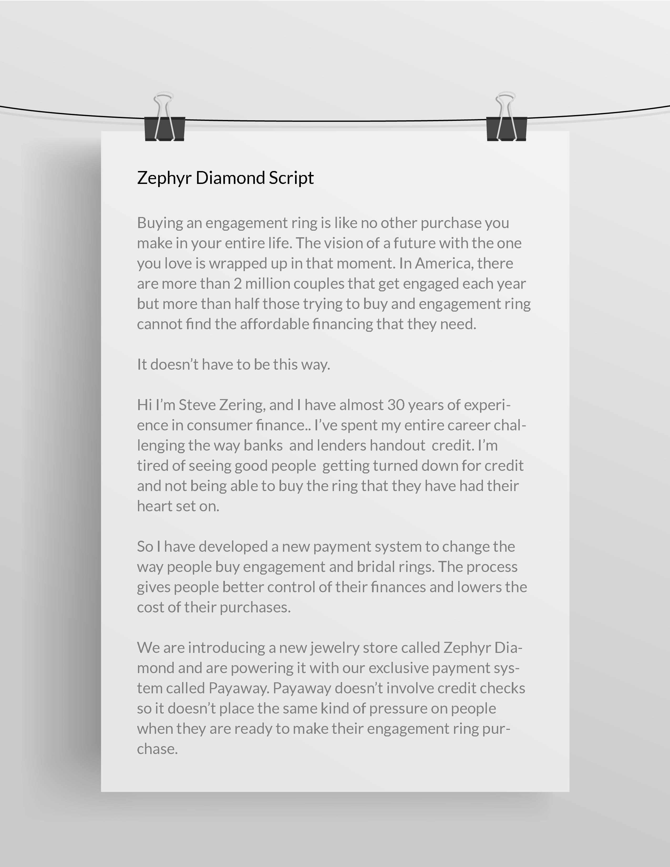 Zephyr Diamond Script - Meredith Kisow Portfolio